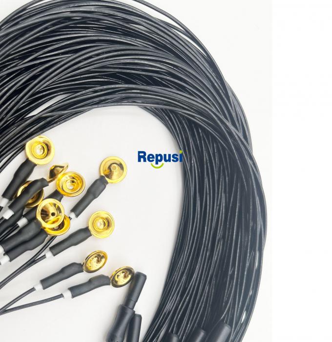 Reusable EEG Cup Electrodes with Gold Plating and 3m Cable