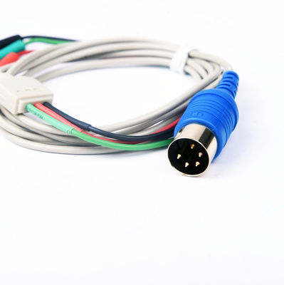 EMG Shielded Alligator clips With 3 Alligator , 5pin-Din Connector Cable
