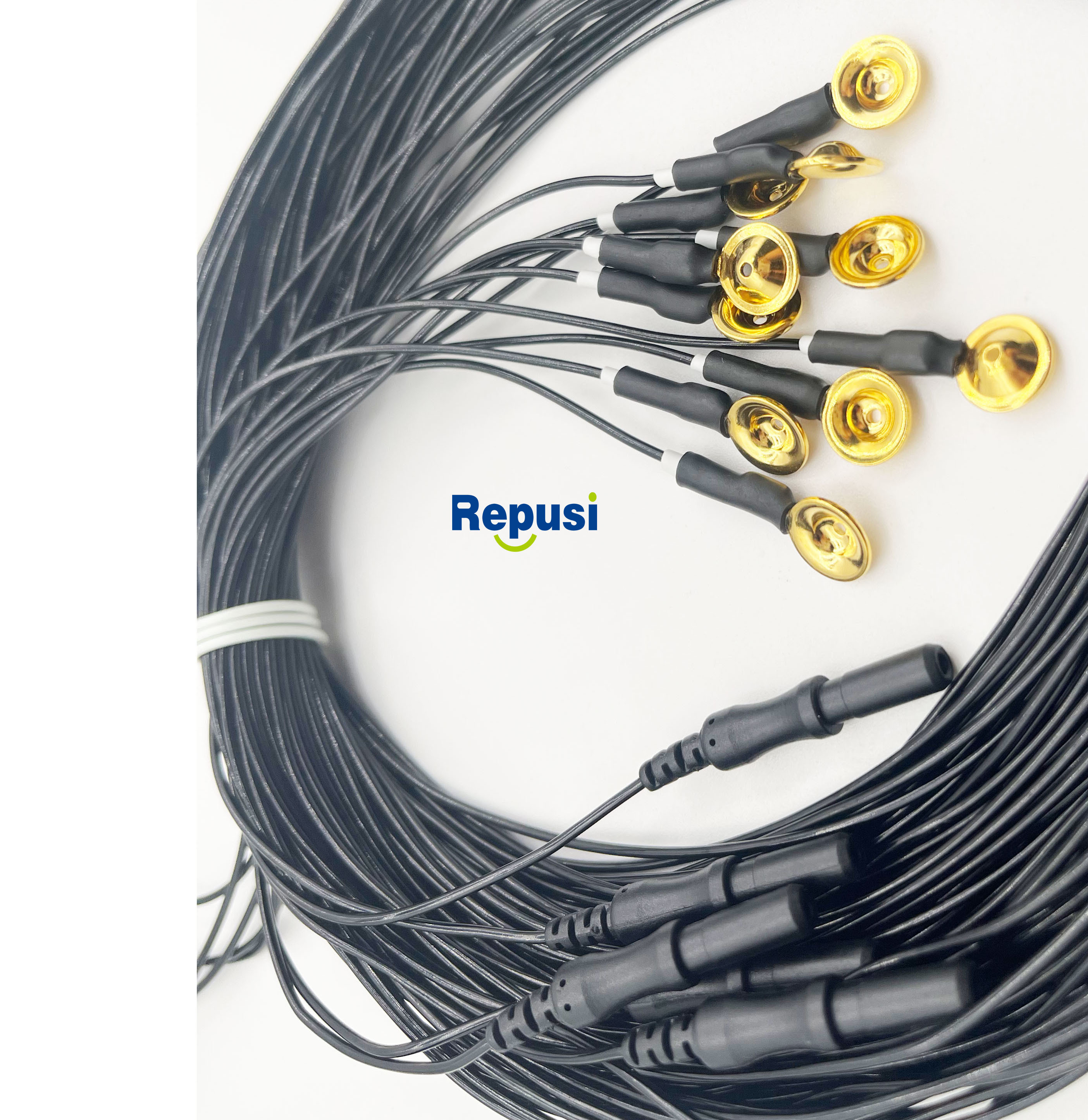 Reusable EEG Cup Electrodes with Gold Plating and 3m Cable