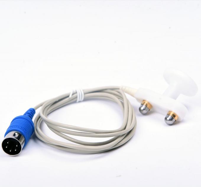 White HandHeld Adult Fixed Stimulating Electrode With Standard 5 Pin DIN